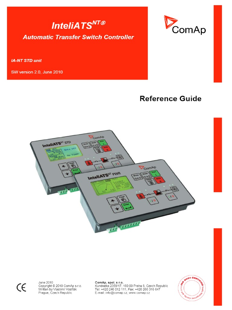 Comap Inteli ATS-STD Reference Guide 2.0 - Manualzz | PDF