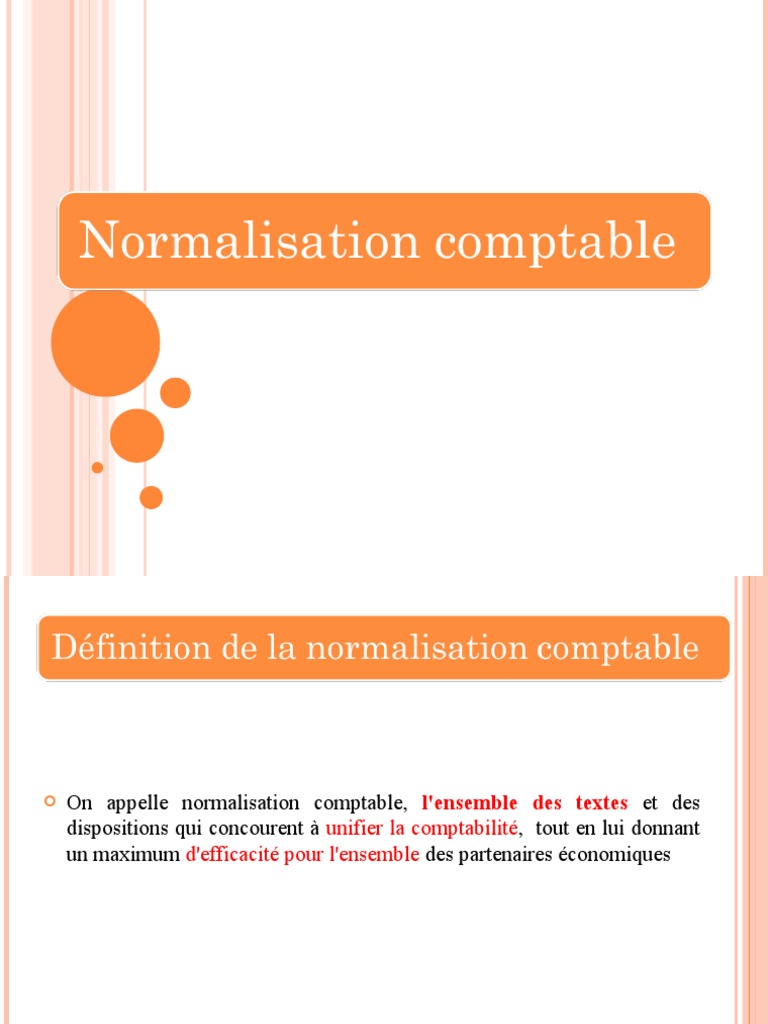 Introduction Normalisation Comptable | PDF | Comptabilité | Normes internationales d'information ...
