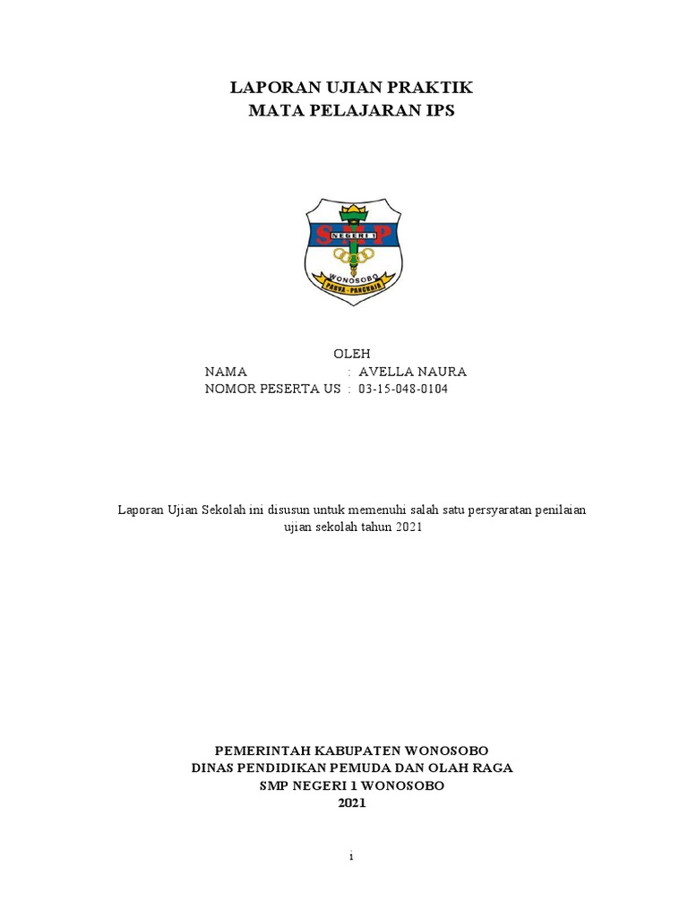 Laporan Uprak IPS Avella | PDF