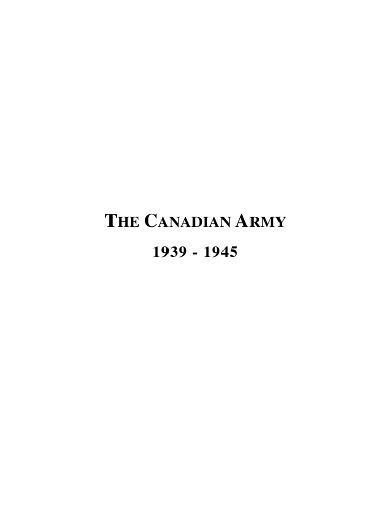 The Canadian Army in WW2 | PDF | Militia | Division (Military)
