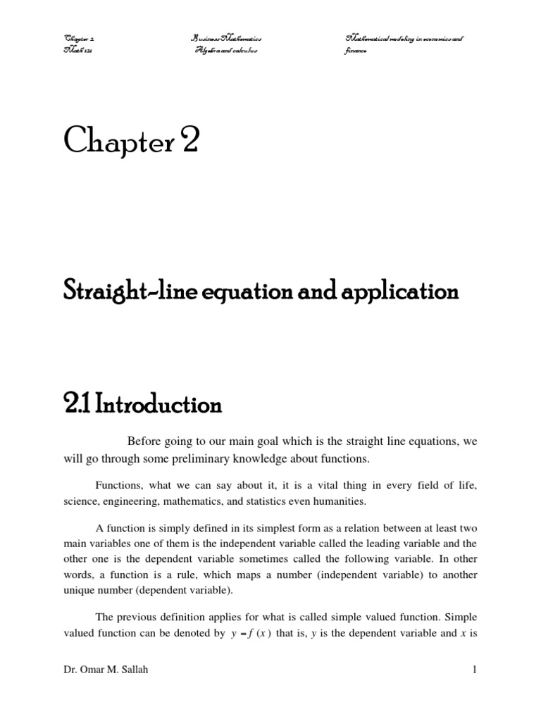 L3 Part1 Algebra Math 121 Chapter 2 | PDF | Variable (Mathematics) | Function (Mathematics)