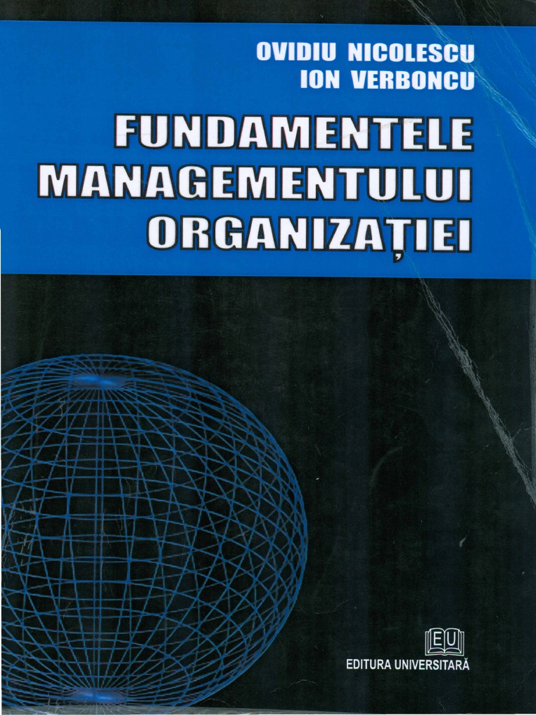 Nicolescu, O. - Fundamentele Managementului Organizatiei, 2008 | PDF