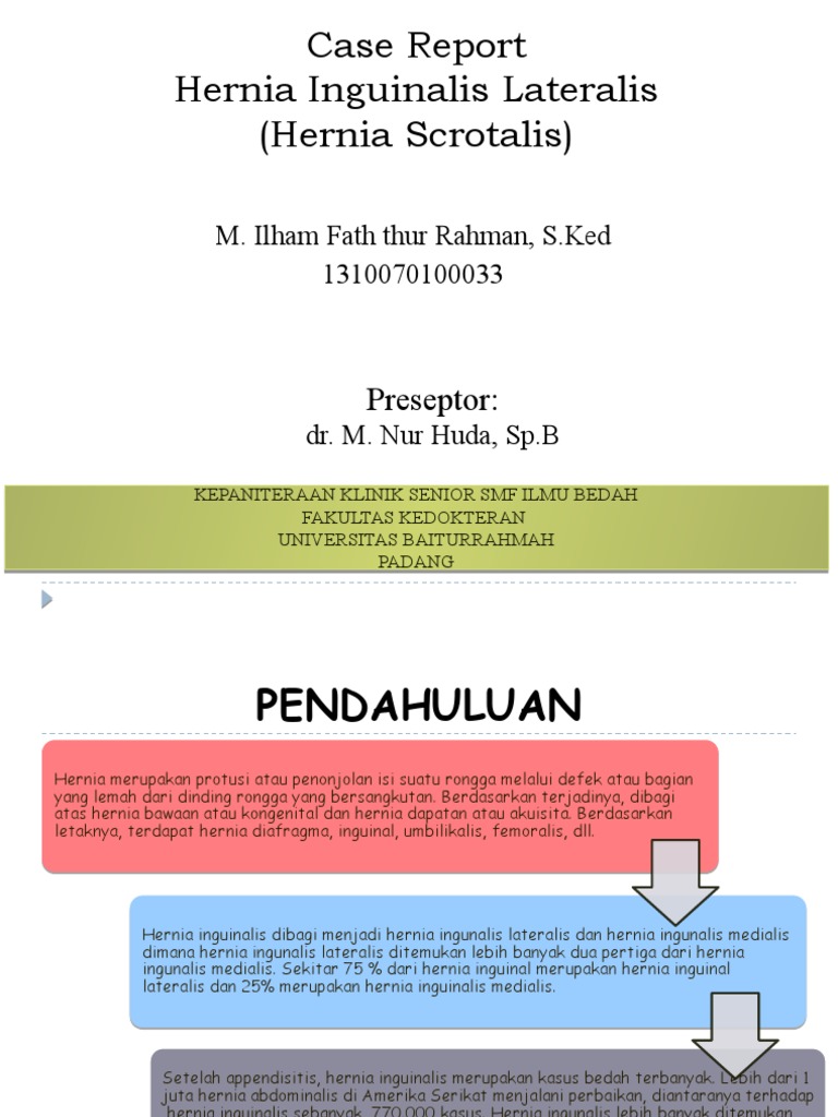 Hernia Inguinalis Lateralis pada Bayi | PDF | Ilmu Sosial | Sains & Matematika