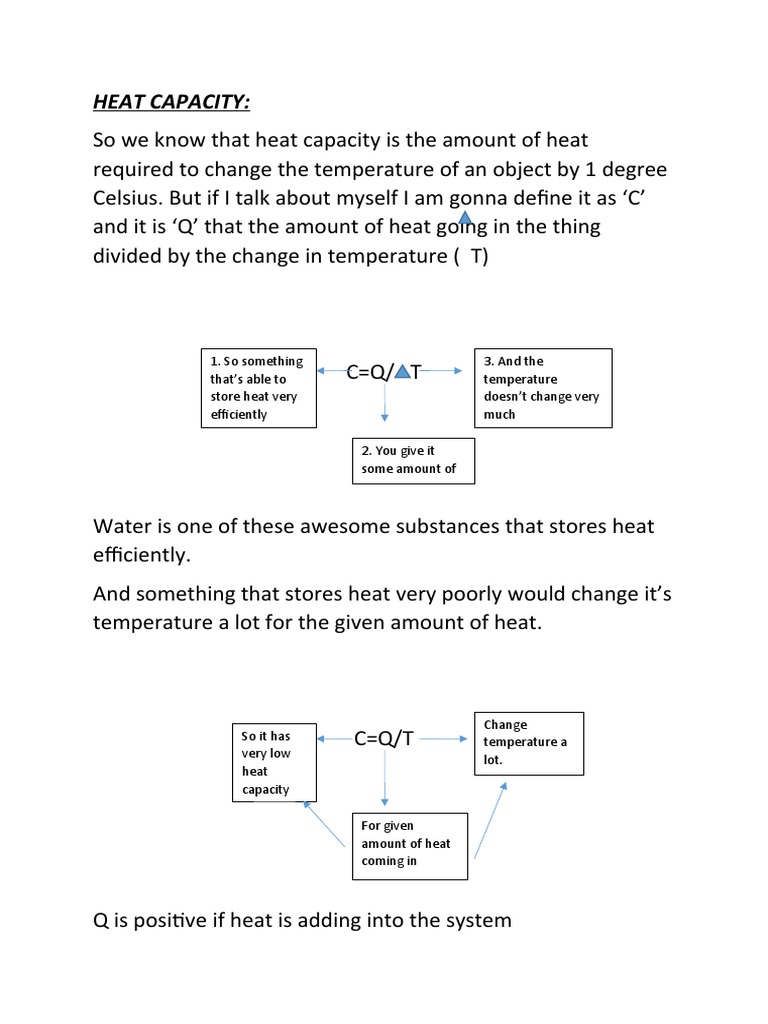 Explaining Heat Capacity, Specific Heat Capacity, and Calculating ...