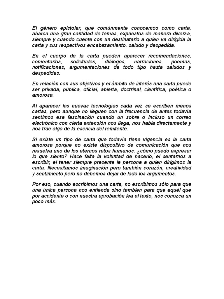 El Género Epistolar | PDF