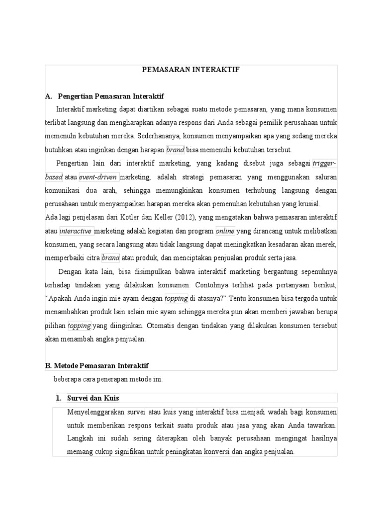 Pemasaran Interaktif | PDF | Komputer