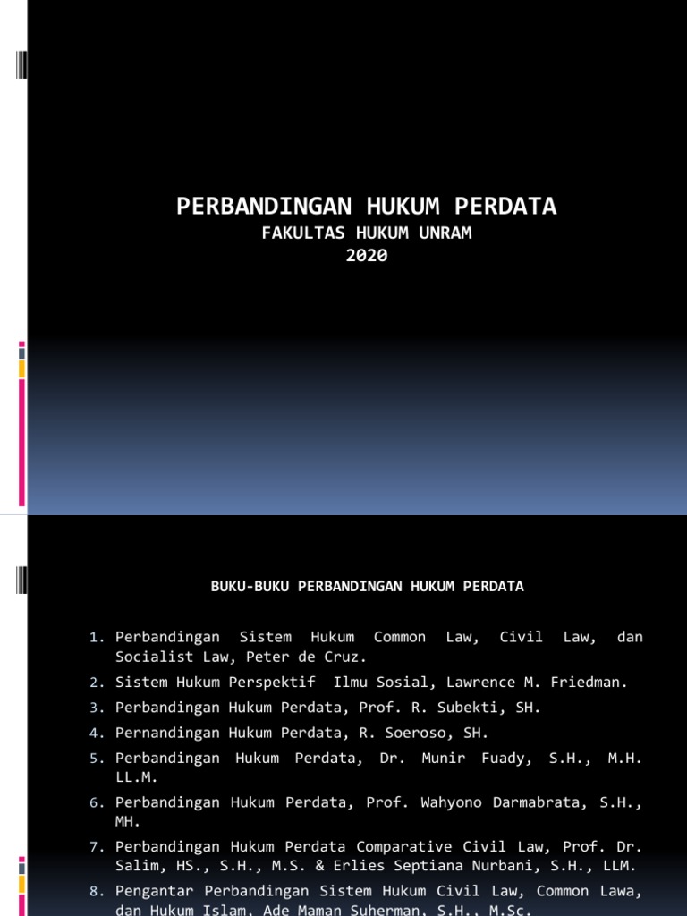Perbandingan HK Perdata | PDF