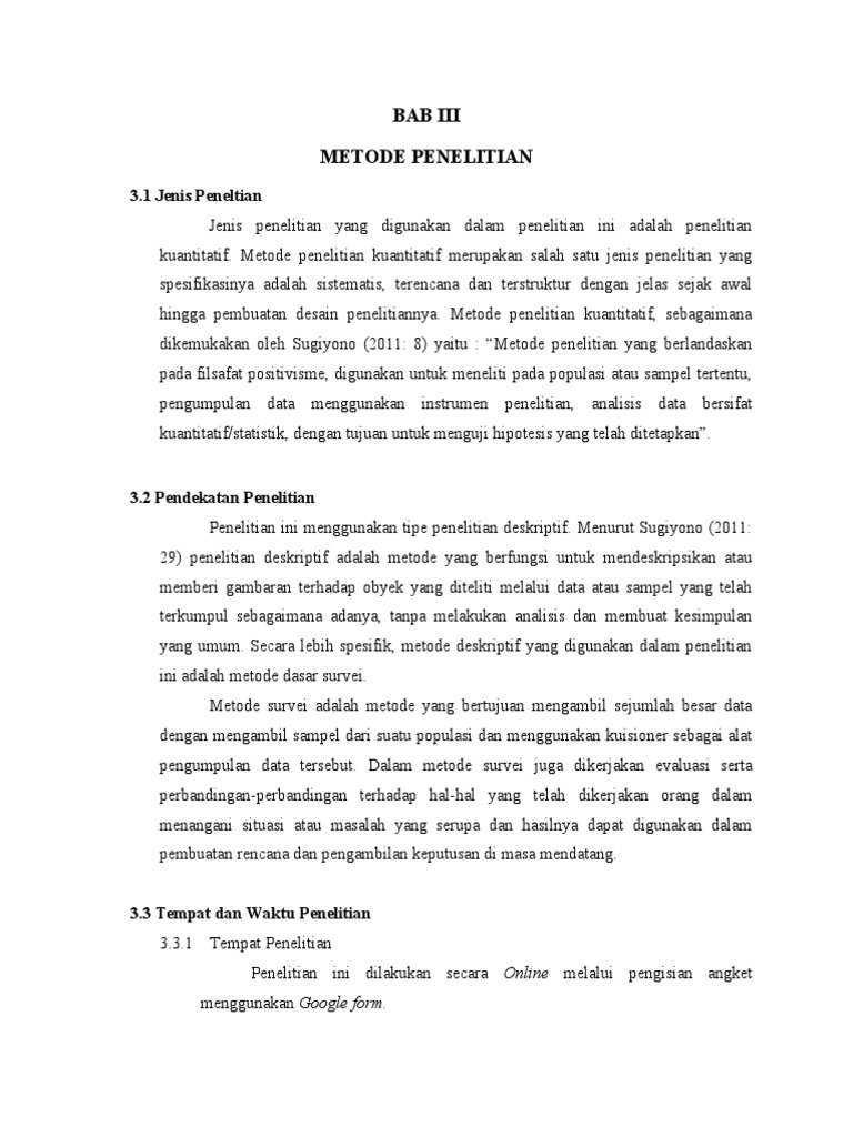Kti Bab 3 | PDF