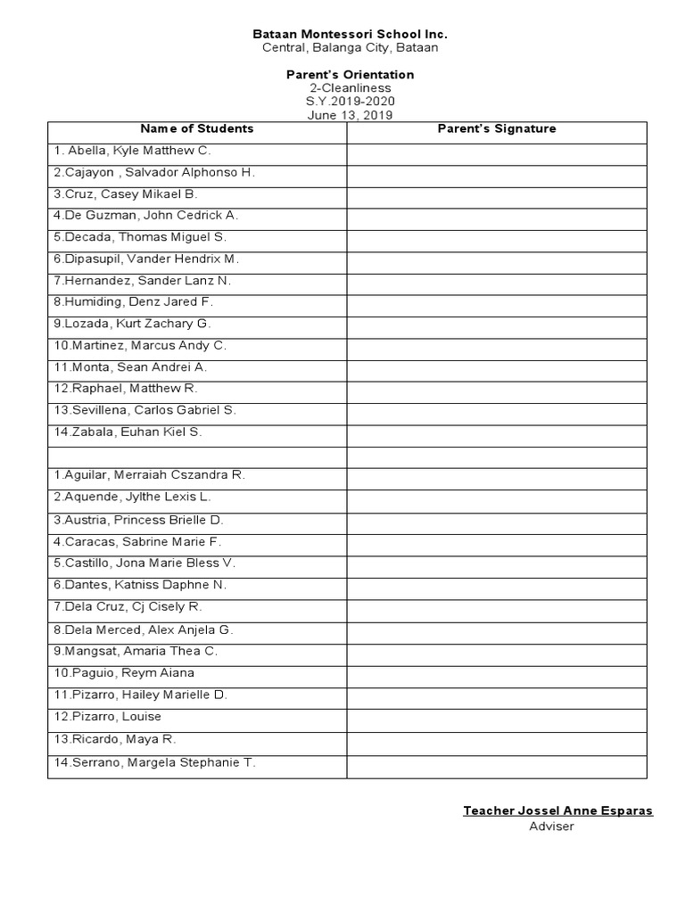 Attendance Parents Orientation | PDF