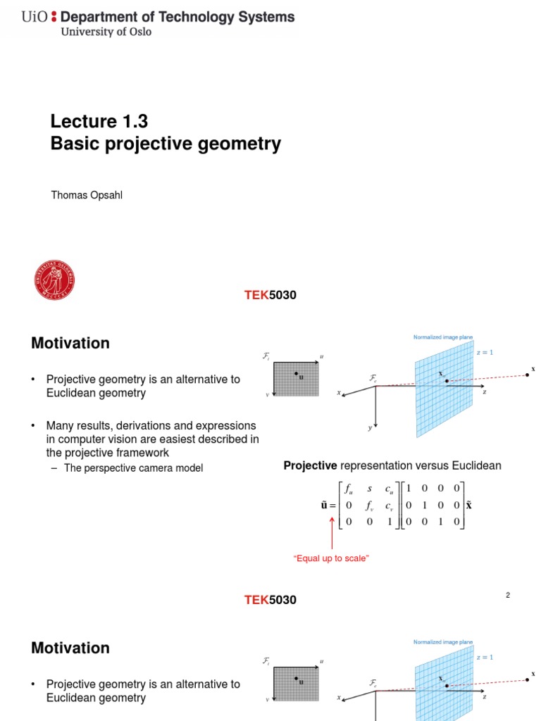 Ref 3 | PDF | Plane (Geometry) | Projective Geometry