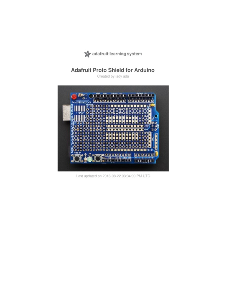 Adafruit Proto Shield Arduino Pdf Printed Circuit Board Arduino