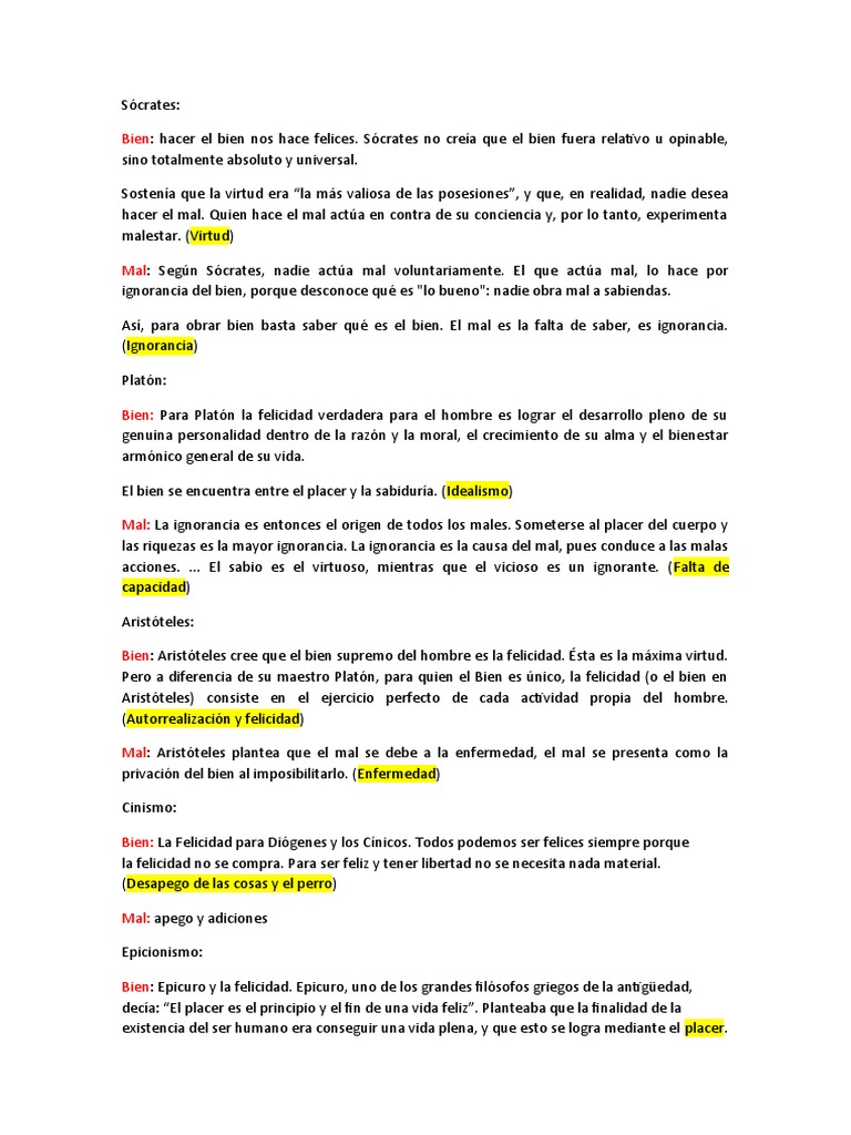 El Bien y el Mal en la Filosofía Griega | PDF | Filosofía | Derecho