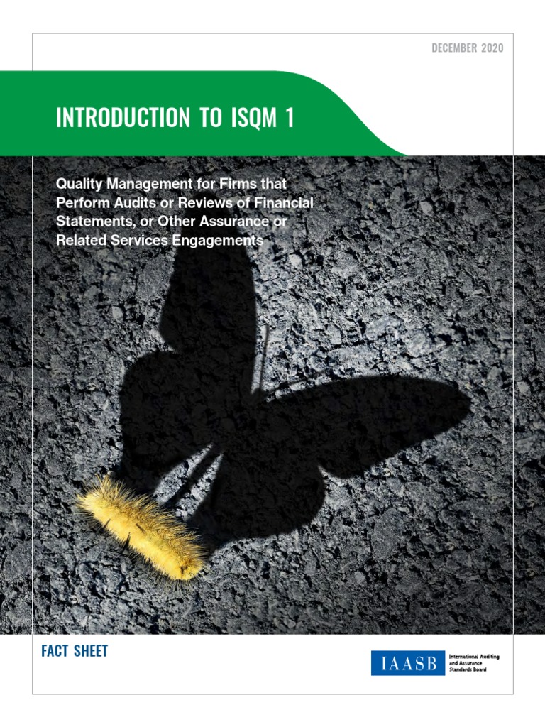 IAASB ISQM 1 Fact Sheet | PDF | Audit | Quality Management
