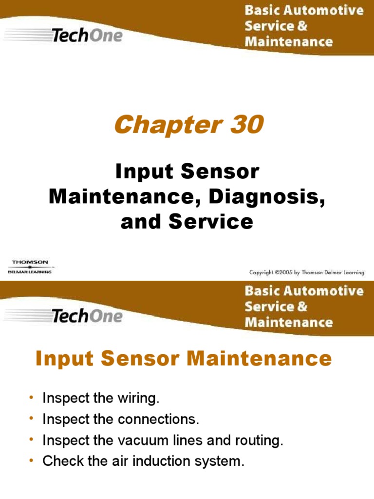 Chapter 30 Input Sensor Maintenance, Diagnosis, and Service | PDF