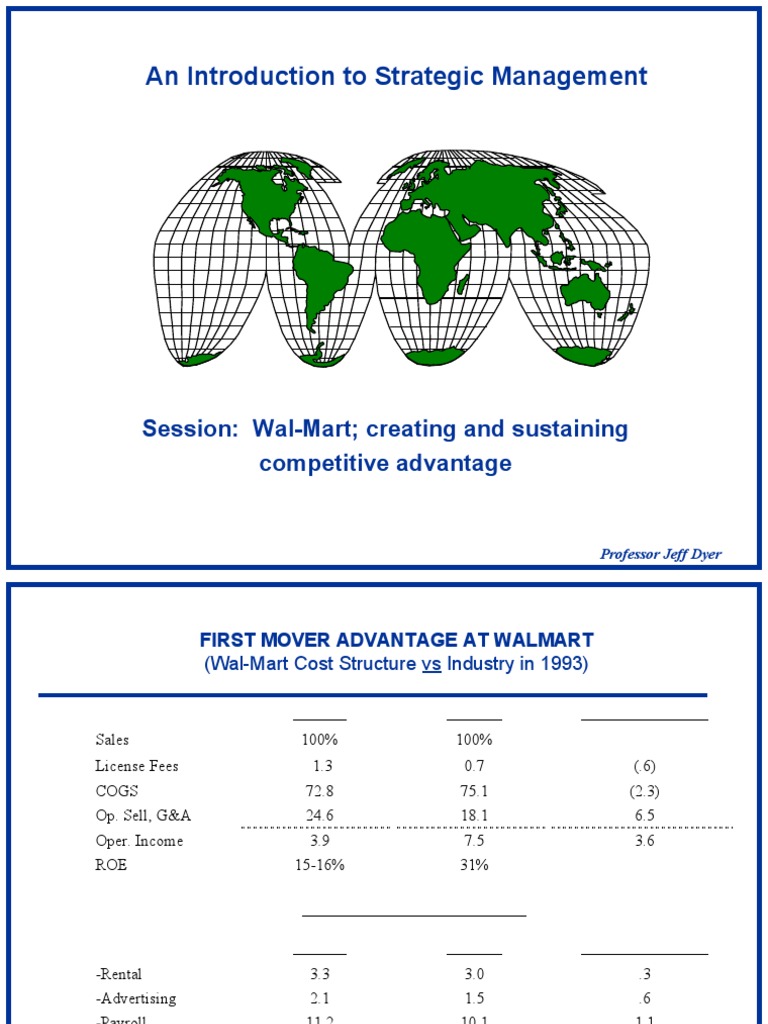An Introduction To Strategic Management: Session: Wal-Mart Creating and ...