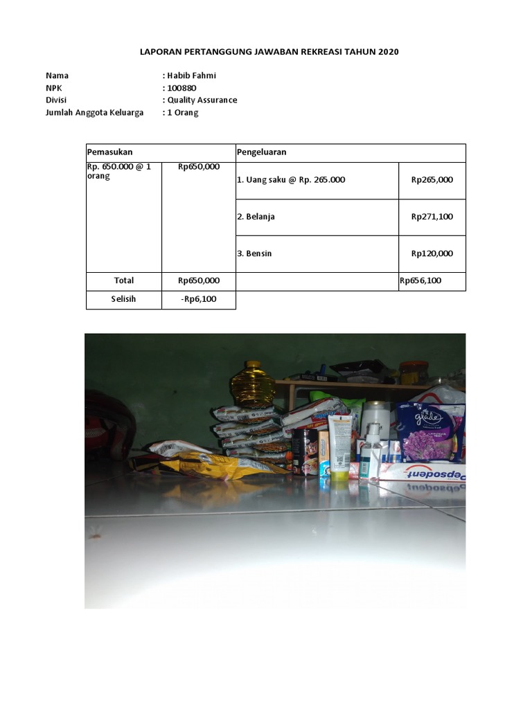 Laporan Piknik | PDF