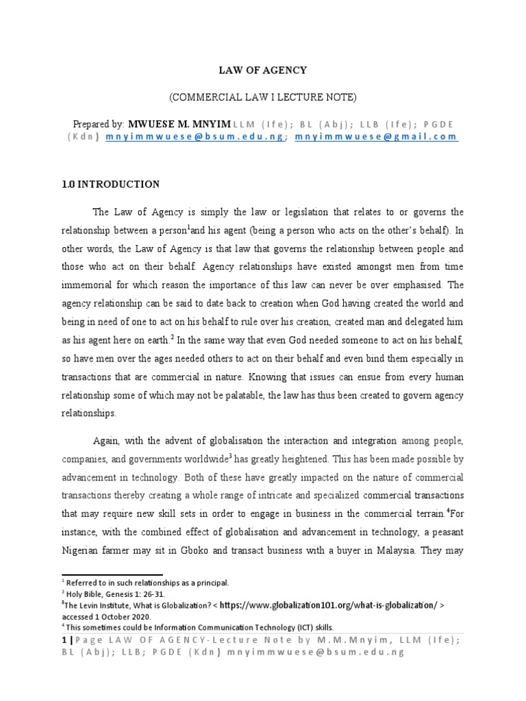 Law of Agency Online Version | PDF | Law Of Agency | Real Estate Broker