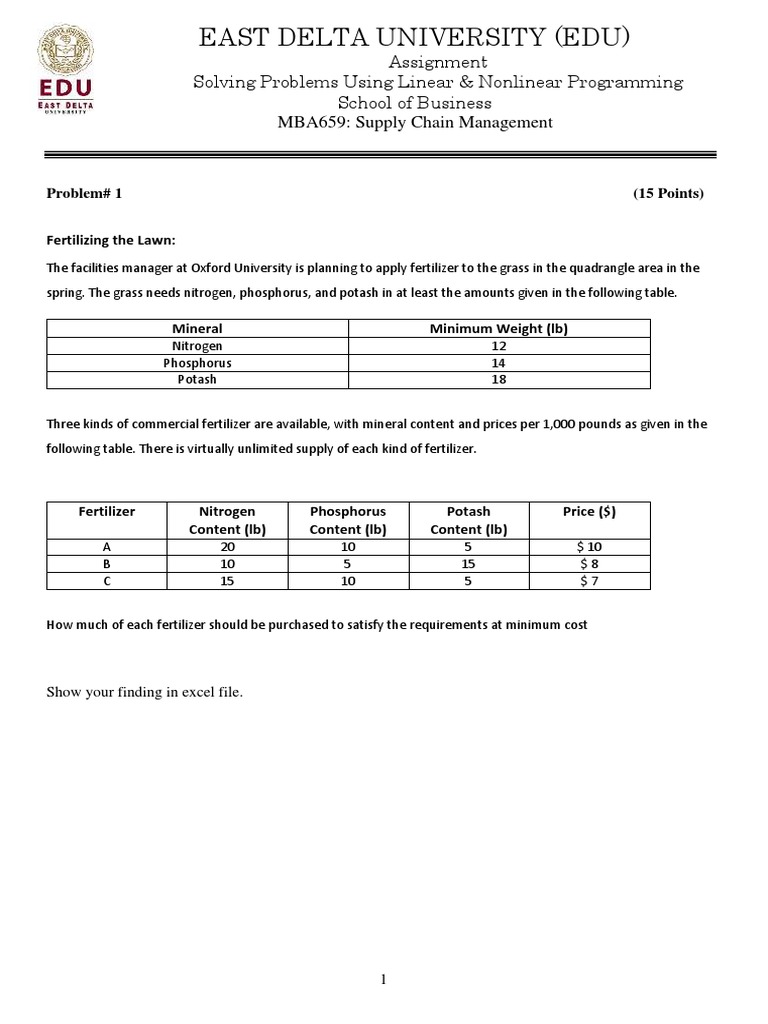 Solving supply chain problems with linear programming | PDF ...