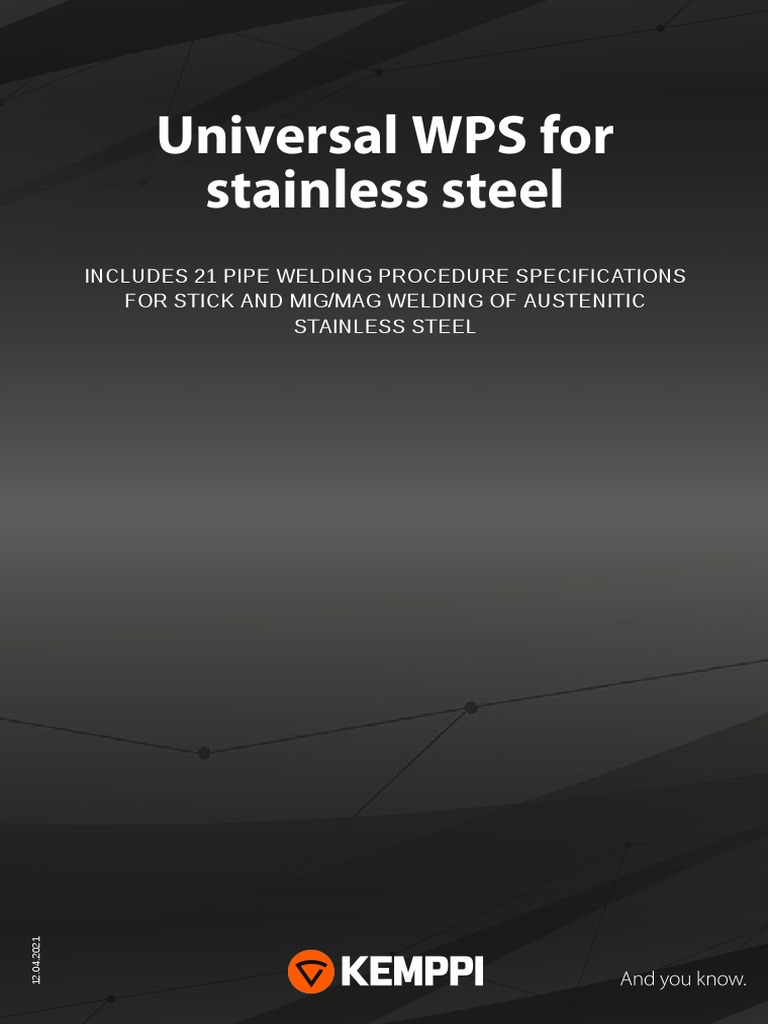Universal WPS Package for Stainless Steel | PDF | Welding | Construction