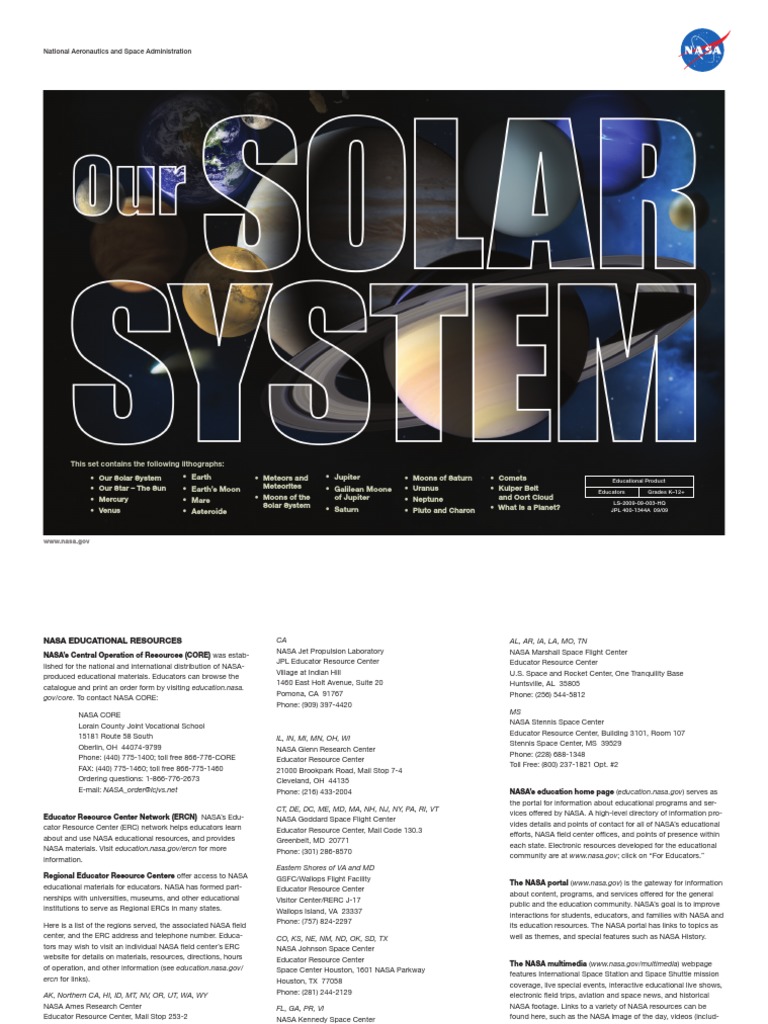 NASA Educational Resources Overview | PDF | Solar System | Mercury (Planet)