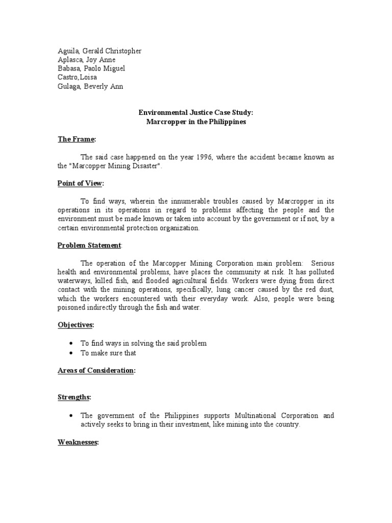 Environmental Justice Case Study | Download Free PDF | Natural ...