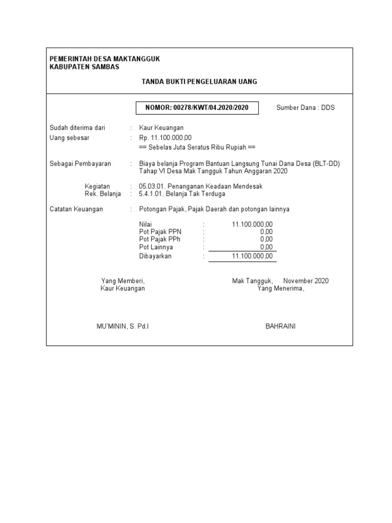 Format Kwitansi | PDF