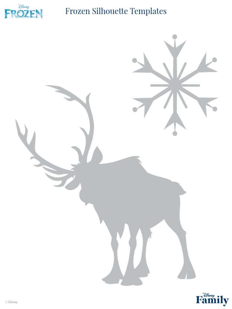 Disney Family - Frozen Shadow Puppet Printable Templates