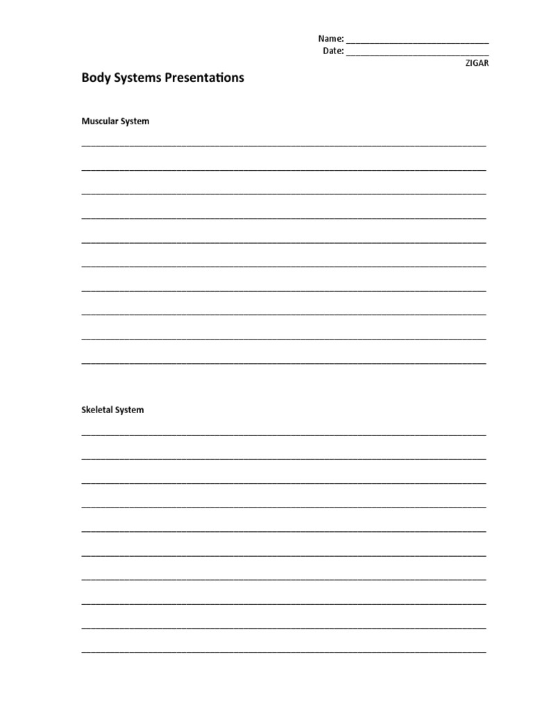 Body Systems Presentation Template | PDF | Anatomy | Organ (Anatomy)