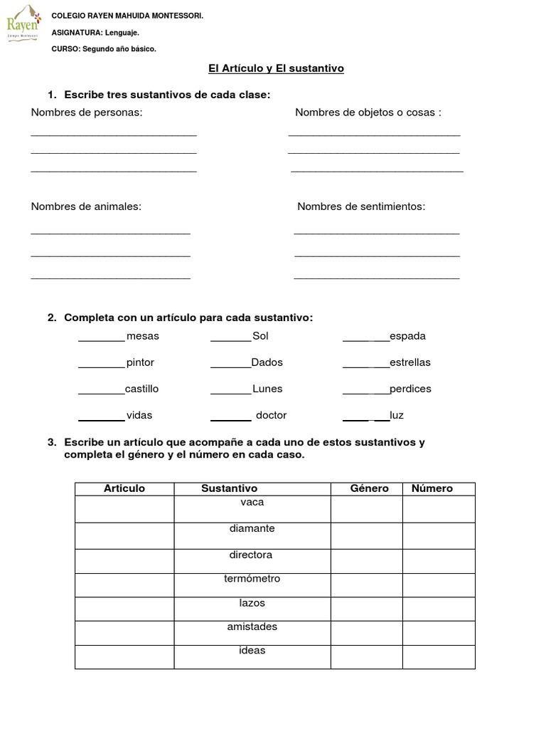El Artículo y El Sustantivo | PDF | Naturaleza | Science
