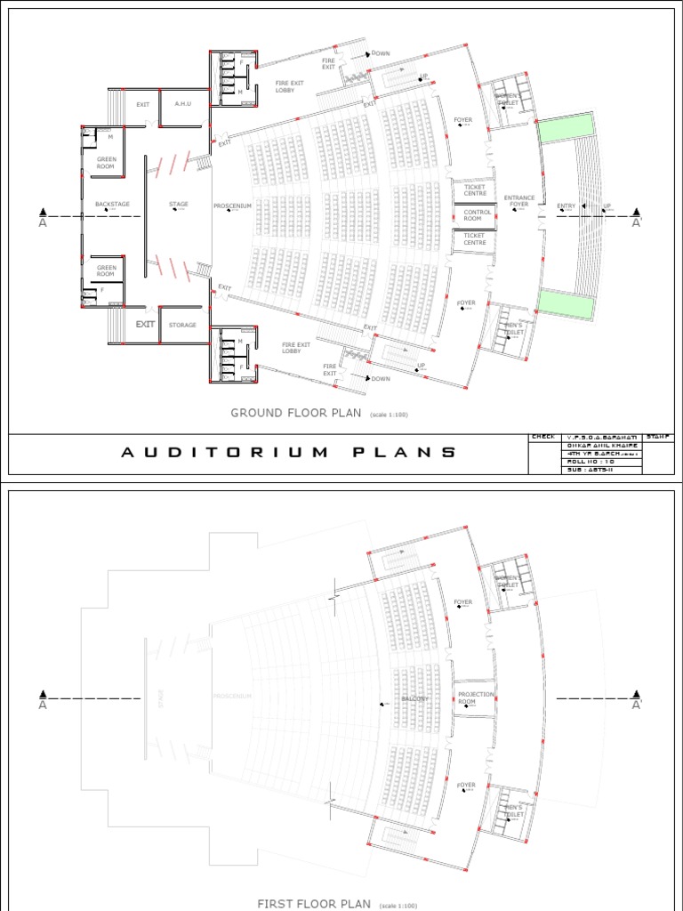 ABTS-II - 10 - Onkar Khaire - Auditorium Drawing | PDF | Wall ...
