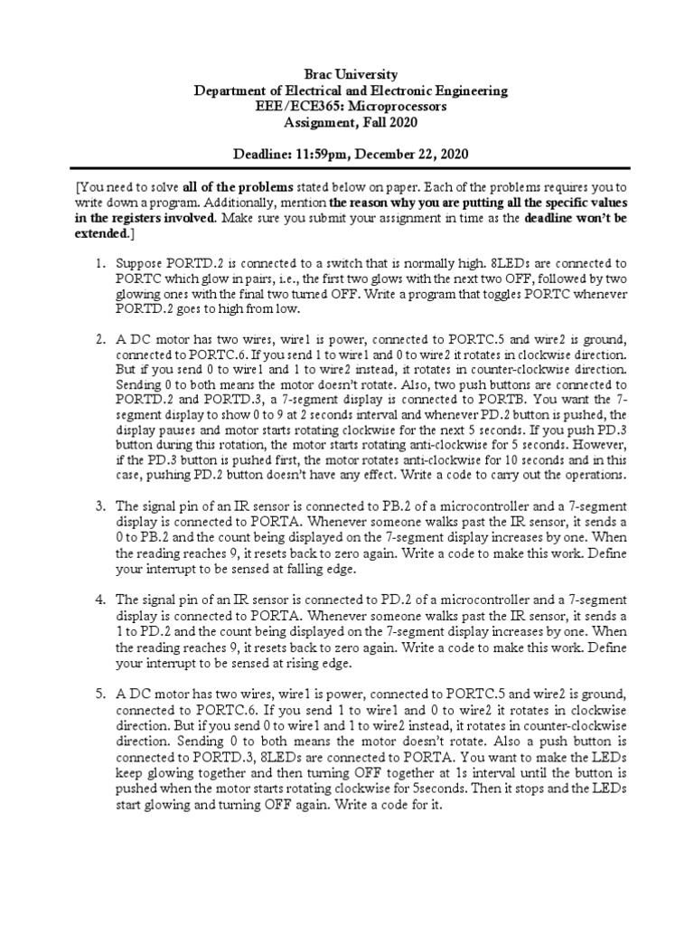Assignment | PDF | Electric Motor | Electrical Engineering