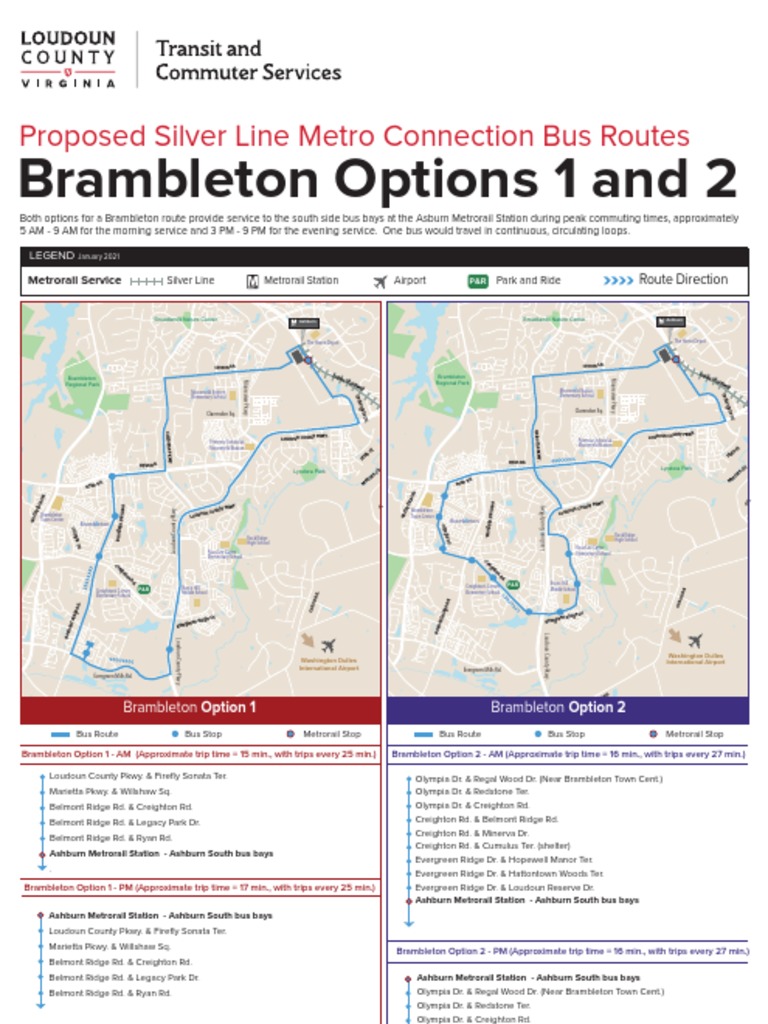 Brambleton Opt 1 and 2 Map 1-20-21 - Final 2 | PDF | Transportation ...