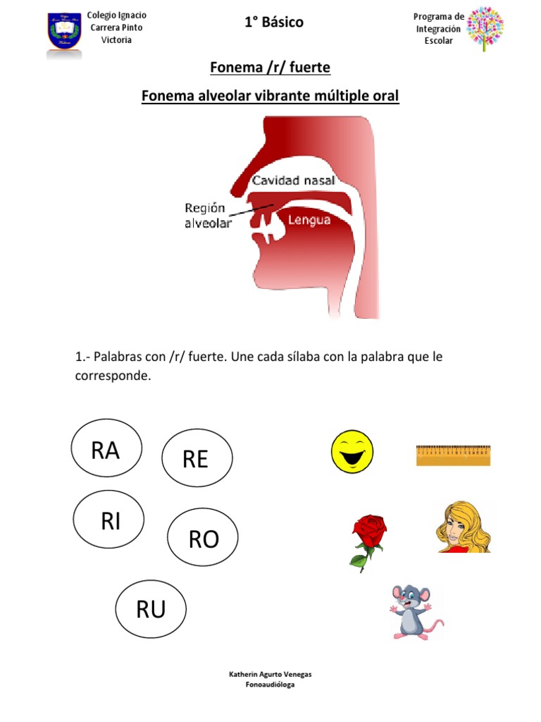 Actividades para el fonema /r/ fuerte | PDF