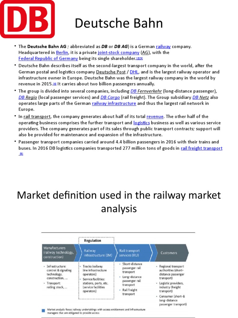 Overview of Deutsche Bahn's Strategy | PDF | Transport | Economies