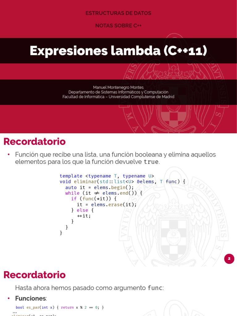 Expresiones Lambda C++ | PDF | C ++ | Ciencias de la Computación