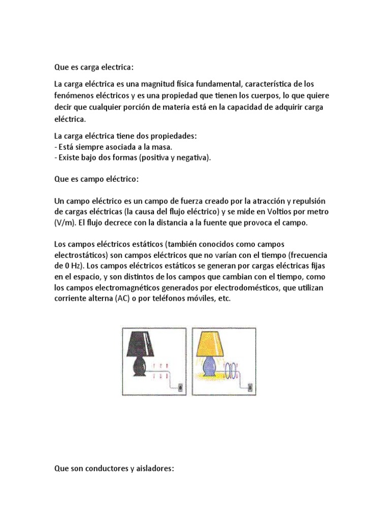 Que Es Carga Electrica | PDF | Carga eléctrica | Electricidad