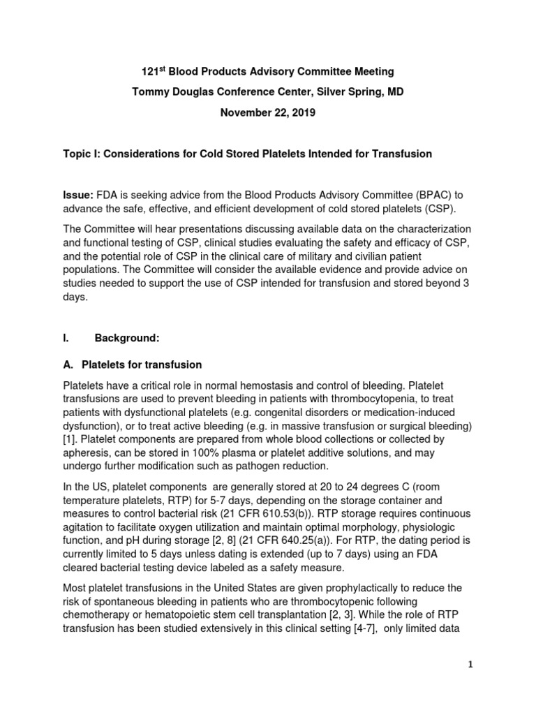 BPAC 11.22.19 Meeting Issue Summary Topic 1 Considerations For Cold ...