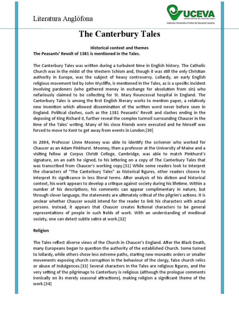 The Canterbury Tales | PDF | The Canterbury Tales | Knight