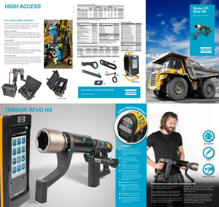 High Torque Electric Nutrunner Tensor Revo HA For Offroad | PDF ...