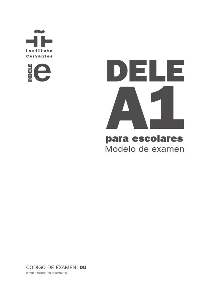 DELE A1 Escolar | PDF | Prueba (evaluación)