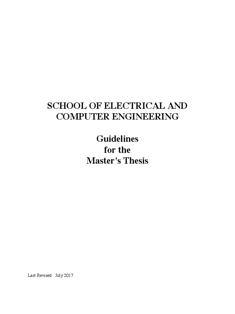 Ms Thesis Guidelines | PDF | Master Of Science | Thesis