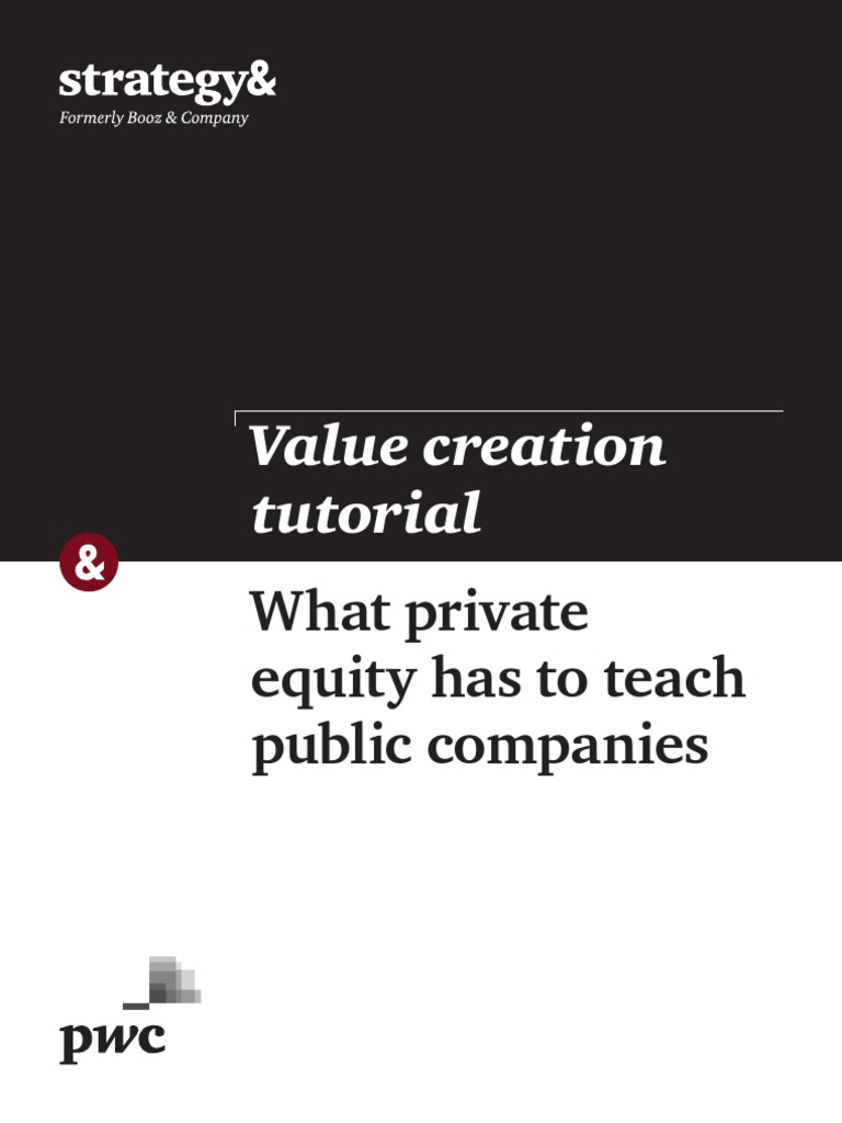 Strategy& - Value Creation Tutorial | PDF | Private Equity | Stocks