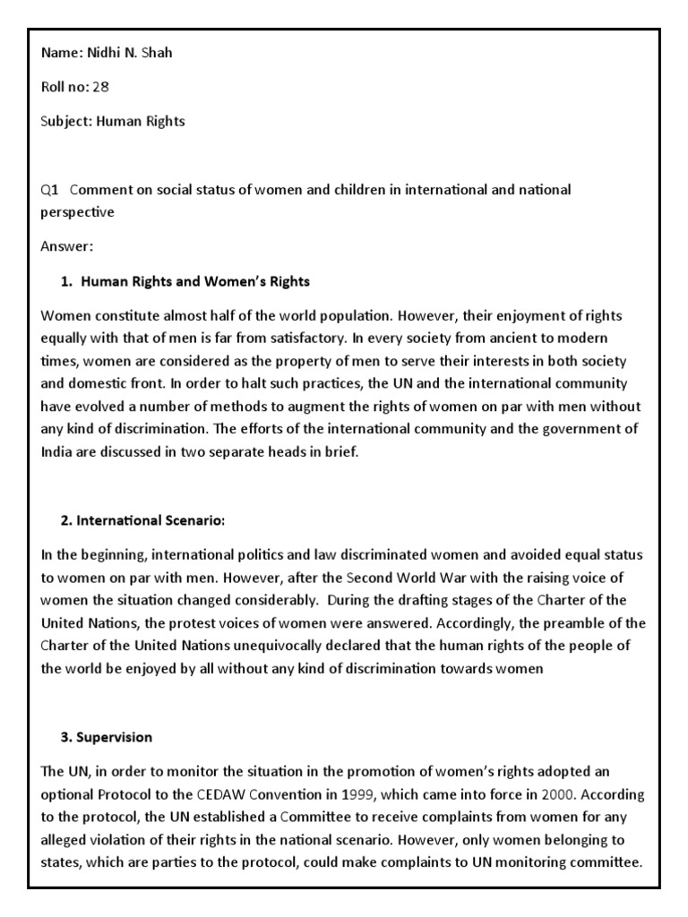 Human Rights and Women's Rights | PDF | Children's Rights | United Nations