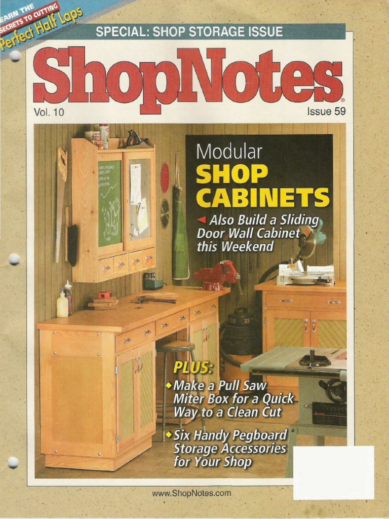 ShopNotes 59 - Modular Shop Cabinets | PDF | Door | Cabinetry
