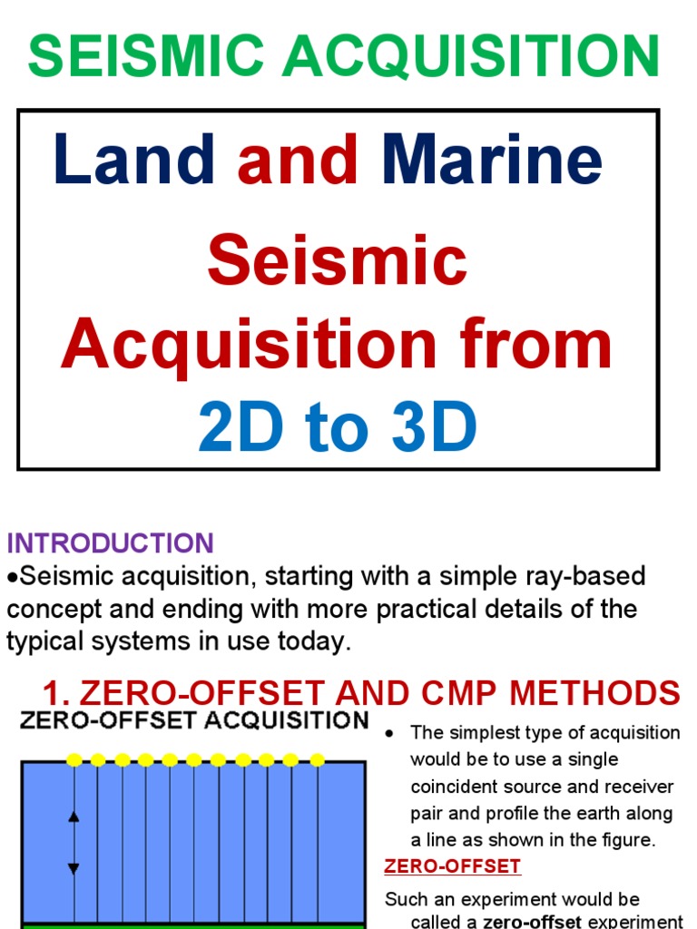OL Lect 9 Seismic Acquisition New | PDF | Sampling (Signal Processing) | Reflection Seismology