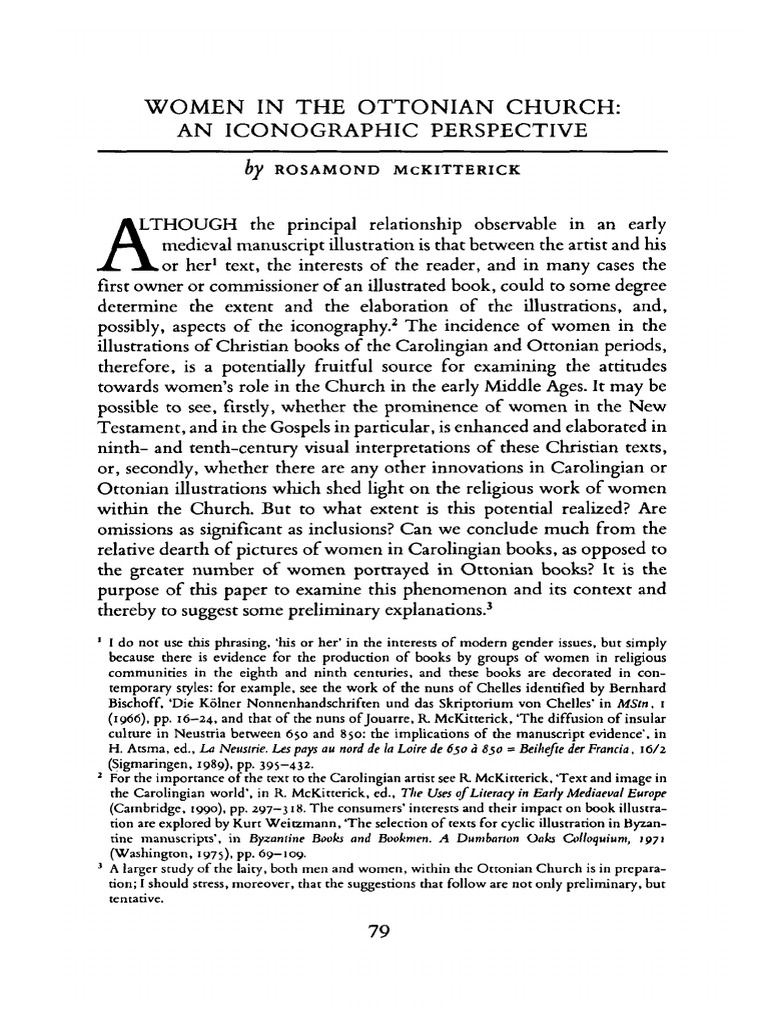 McKitterick Women in The Ottonian Church | PDF | Jerome | Bible