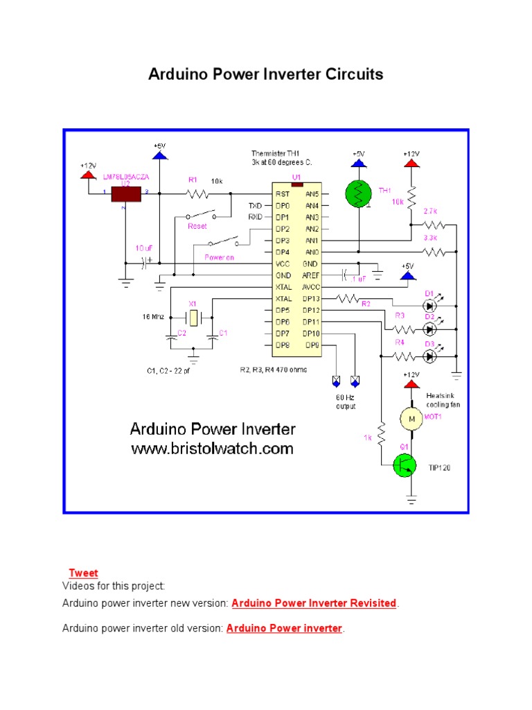 Arduino Power Inverter Circuits | PDF | Power Inverter | Mosfet