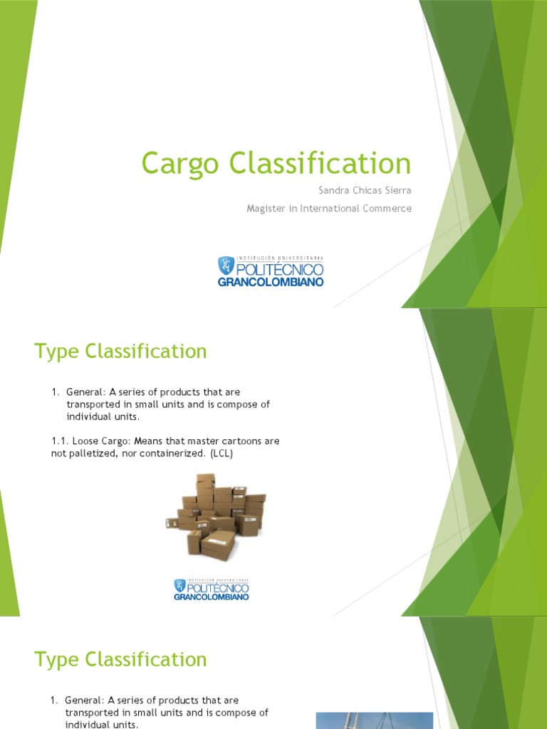 Cargo Classification | PDF | Cargo | Pallet