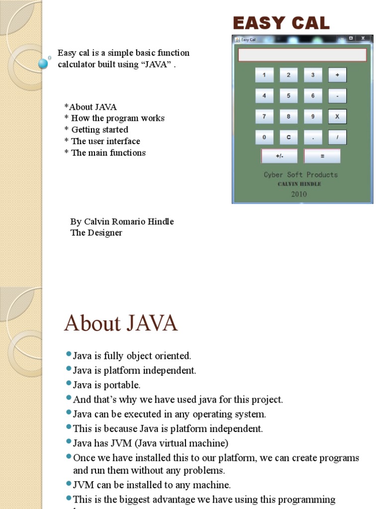 Easy Cal: Easy Cal Is A Simple Basic Function Calculator Built Using ...