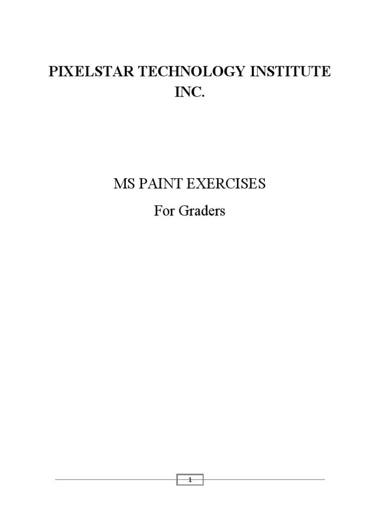 MS Paint Exercises | PDF | Cats | Zoology